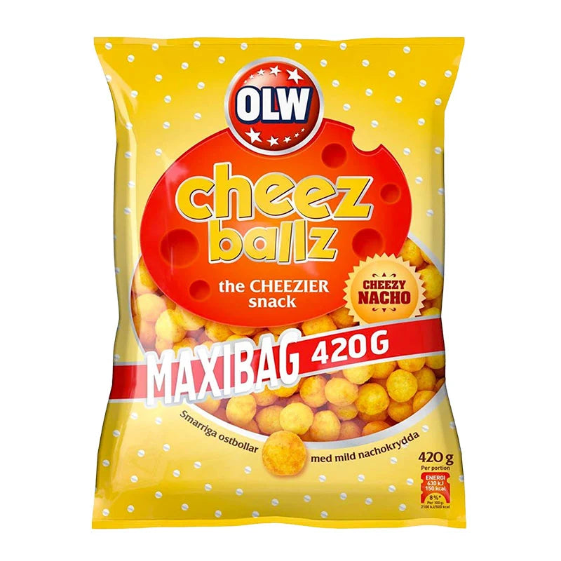 CHEEZ BALLS OLW 450G – Snacksbolaget